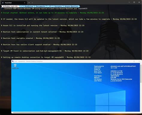Connecting To An Azure Windows Vm Using An Azure Powershell Script And