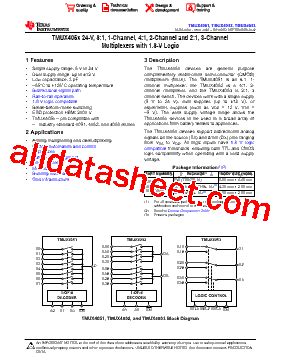 TMUX Datasheet PDF Texas Instruments