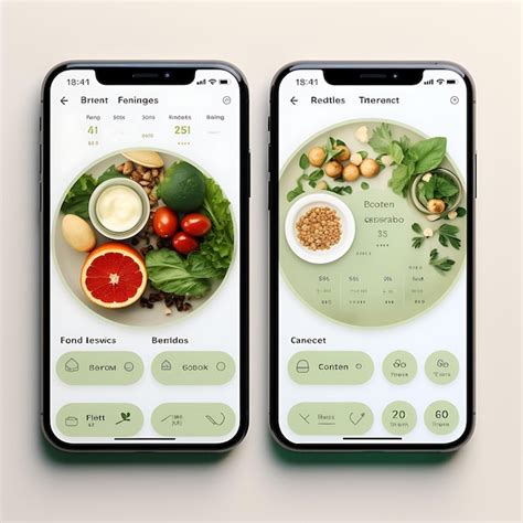 Premium Ai Image Mobile App Layout Design Of Nutrition And Calorie Tracker Informative And