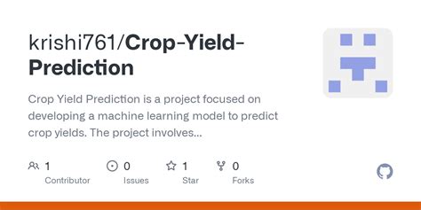 GitHub Krishi Crop Yield Prediction Crop Yield Prediction Is A Project Focused On
