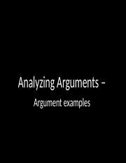 EXAMPLES AND EXERCISE ARGUMENTS PREMISES AND CONCLUSIONS Ppt