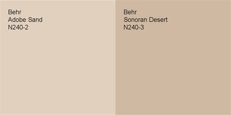 Behr Adobe Sand Vs Behr Sonoran Desert Comparison
