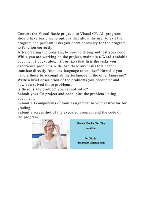 Convert The Visual Basic Projects To Visual C All Programs Shodocx