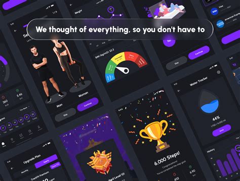 TrackFit Step Counter Tracker App UI Kit UI Kits UI Custom