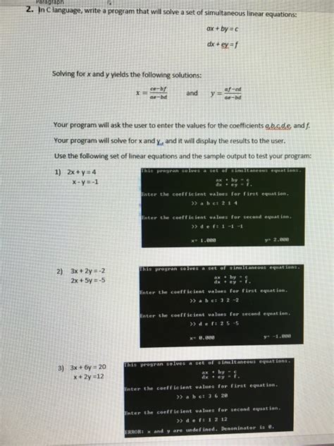 Solved Paragraph 2 In Clanguage Write A Program That Will