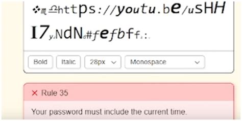 Hardest Rules In The Password Game