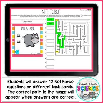 Net Force Digital Task Cards Maze By Brower Power Science TpT