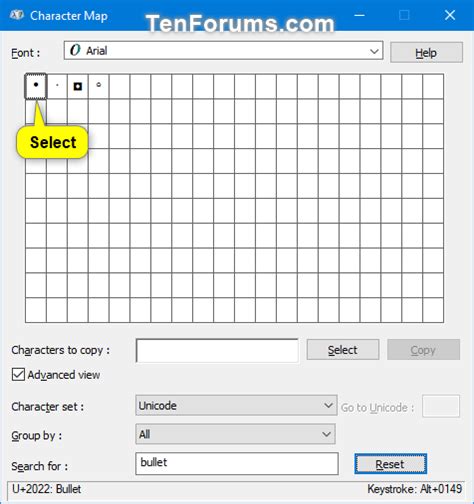 Open And Use Character Map In Windows Tutorials