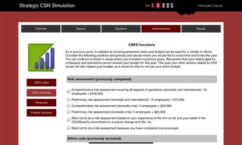 solved strategic csr simulation year 2 3 4 5 home page log