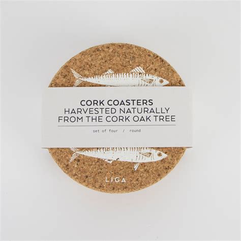 Cork Coaster Set In Three Designs From The Norfolk Hare