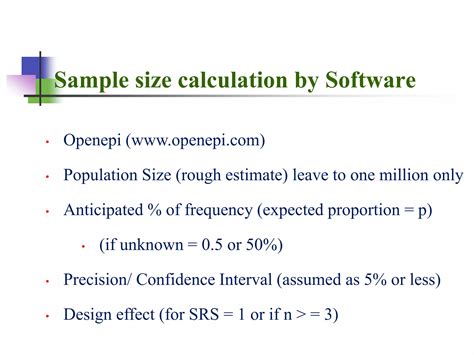 Unit 9b Sample Size Estimationppt