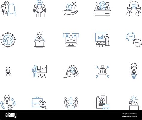 Creative Agency Line Icons Collection Innovative Imaginative