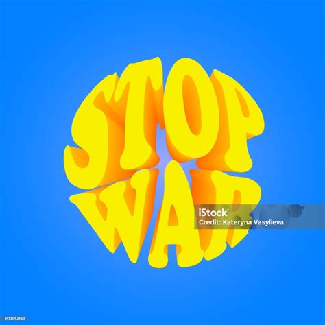 배너는 전쟁을 중지합니다 우크라이나 국기의 색깔로 전쟁에 반대하는 파란 노란 깃발은 우크라이나를기도한다 2022년 러시아의