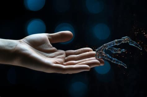 Premium Photo Ai And Machine Learning Technology Humanrobot Interaction On Big Data Network