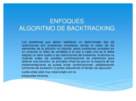 Algoritmo De Backtracking