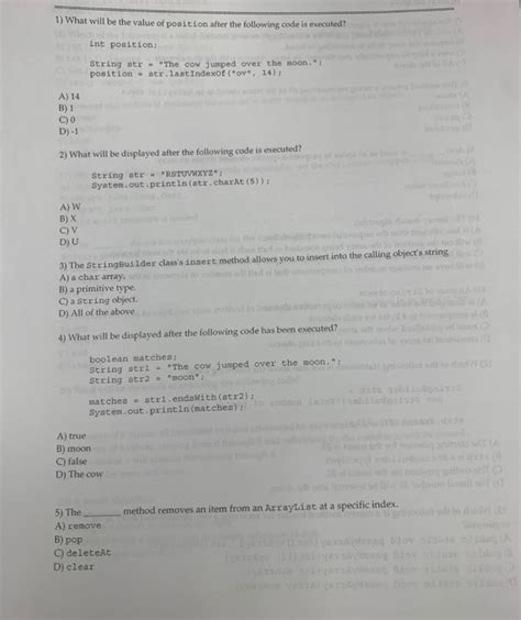 solved 1 value position following code executed ch int position