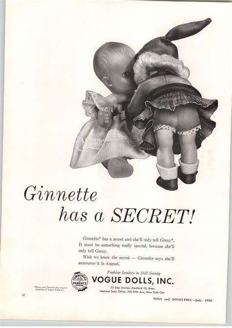 1956 Paper Ad Vogue Dolls Ginnette Ginny Secret Doll Ebay In 2025
