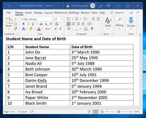 How To Alphabetize In Word Sort Lists Or Tables In Microsoft Word