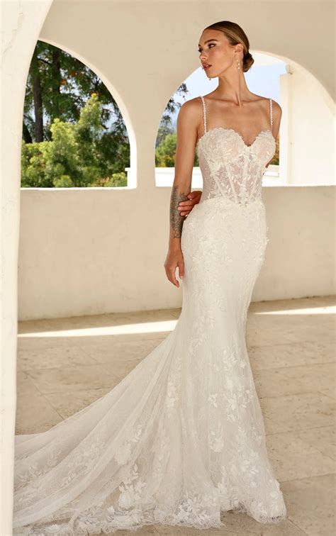 Elegant Lace Fit And Flare Wedding Dress Style 1854