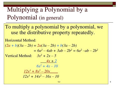 Ppt Section 5 2 Multiplying Polynomials Powerpoint Presentation Free Download Id 1367769