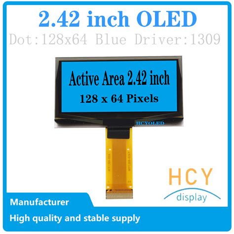 Low Temperature Operation Blue Color OLED Display Manufacturer Direct Sales X Pixels