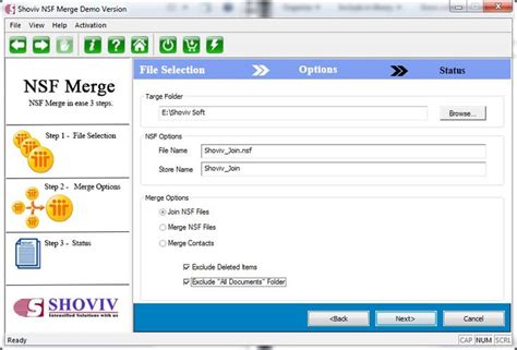 shoviv nsf merge software provides the facility to merge various nsf
