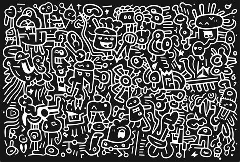 Abstract Doodle Wallpaper Nuwallpaper Black Doodle Abstract Peel