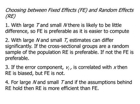 Panel Data Random Effect Fixed Effectppt Business Accounting And Finance Business