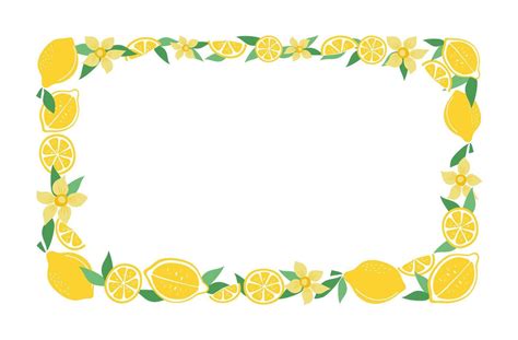 Lemon Border Concept Vector Art Icons And Graphics For Free Download