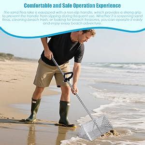 Ashkiz Sand Flea Rake Detachable Sand Flea Rake The