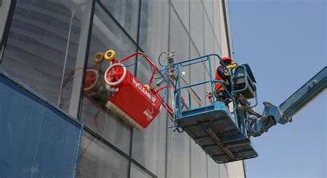 Facade Cleaning With Robot Hycleaner