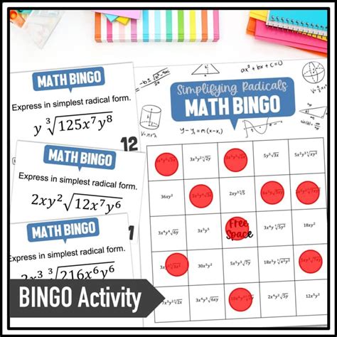 Simplifying Cube Root Radicals With Variables Bundle Lesson And Activities