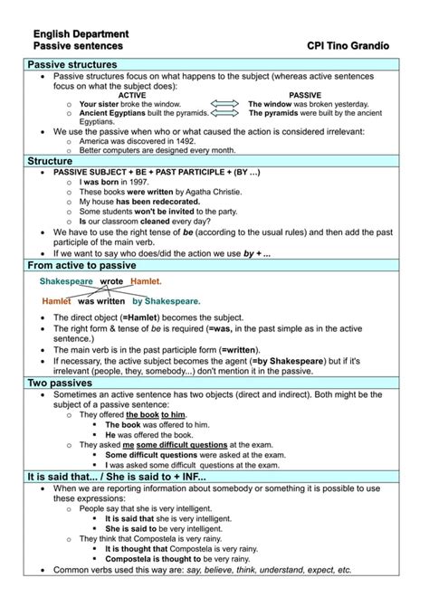 Passive Structures Pdf