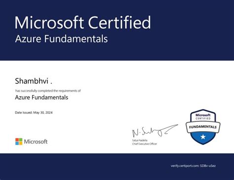 Azure Microsoftazure Cloudcomputing Certification Professionaldevelopment Shambhvi Narula
