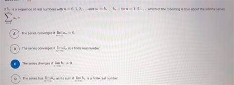 solved if by is a sequence of real numbers with n