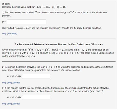 Solved Consider The Initial Value Problem 2xy′8yy−216