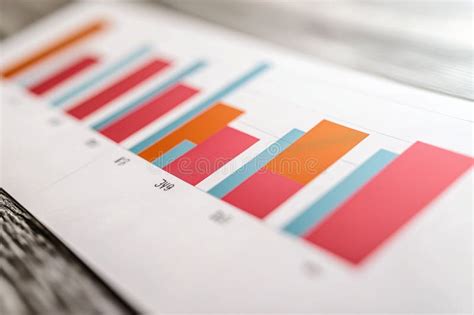 colorful bar chart representing data analysis on paper business graph