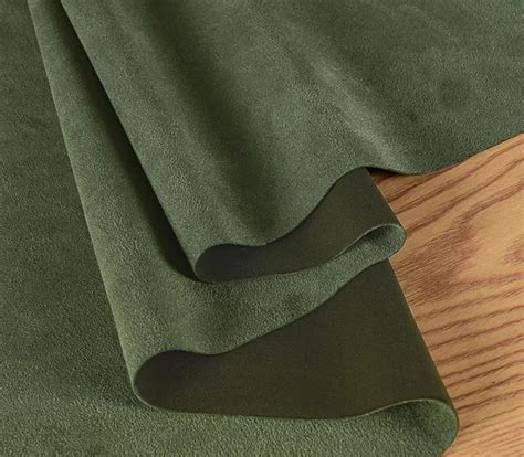 Green Faux Suede Fabricstretch Suede Fabric Thick Suedette Fabric