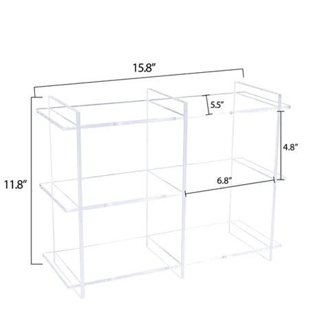 Acrylic Riser Display Shelf 4 Tier Display Riser For Figures Tiered