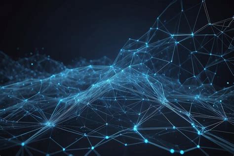 Premium Photo Abstract Blue Digital Data Background Network Connection Structure Structural