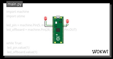 Blink With Micropython Copy Wokwi Esp32 Stm32 Arduino Simulator