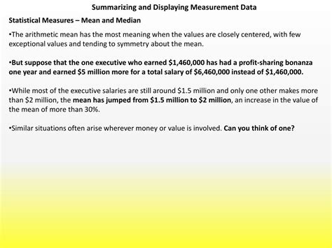Ppt Summarizing And Displaying Measurement Data Powerpoint
