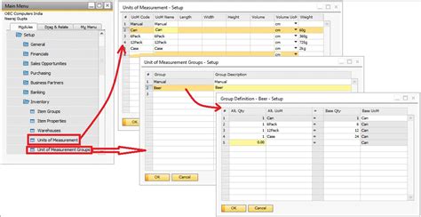multiple unit of measure in sap business one 9 0