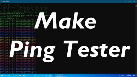 How To Make Your Own Ping Tester Batch Script Youtube