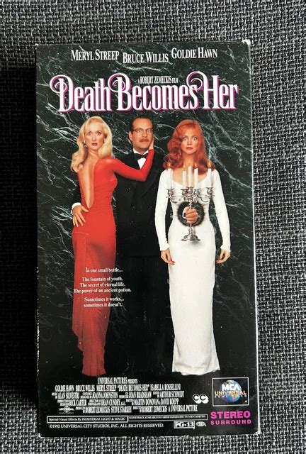 Death Becomes Her Vhs 1993 Goldie Hawn Bruce Willis Comedy Vhs 999