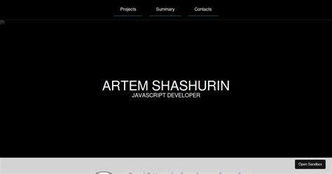 Portfolio Codesandbox