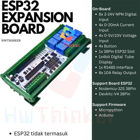 Jual Modul 8 Channel Relay Shield PLC Expansion Ekspansi Input Output Analog Digital RS485