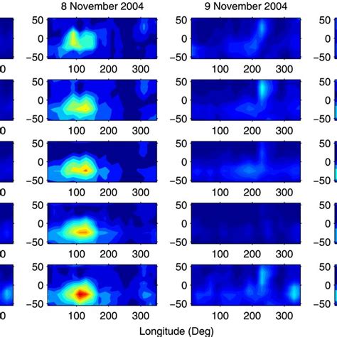 Latitude‐longitude Cross Section Of Daytime No Irf During 6‐11