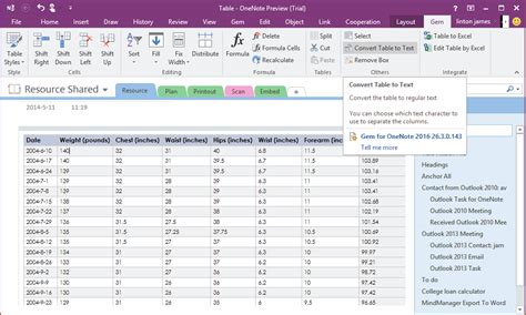 Convert OneNote Table To Text Office OneNote Gem Add Ins