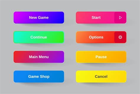 gradient buttons rectangular next page button vector image